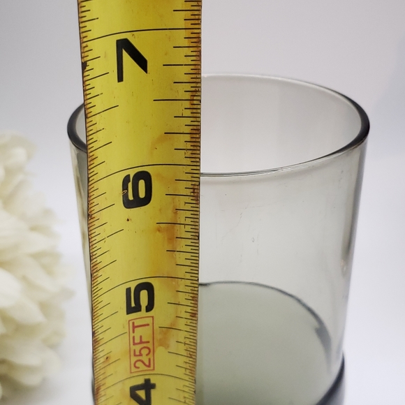 Vintage | Dining | Vintage Gray Heavy Bottom Drinking Glass | Poshmark